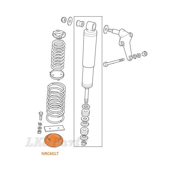 Rear Axle Lower Coil Spring Seat D110 - 130 – Lucky8 Off Road