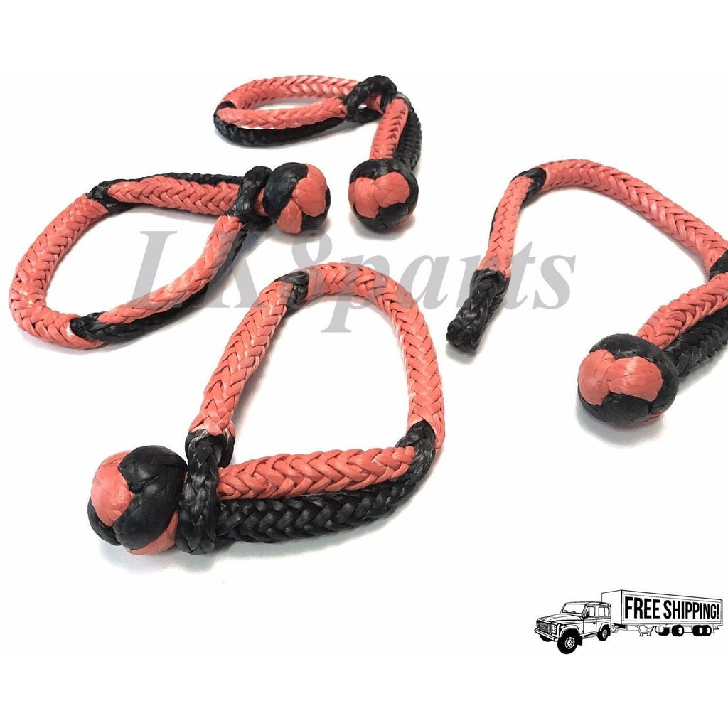 4 - SOFT SHACKLE RECOVERY SHACKLES - 9MM 18,000LB WORKING LOAD LIMIT ...