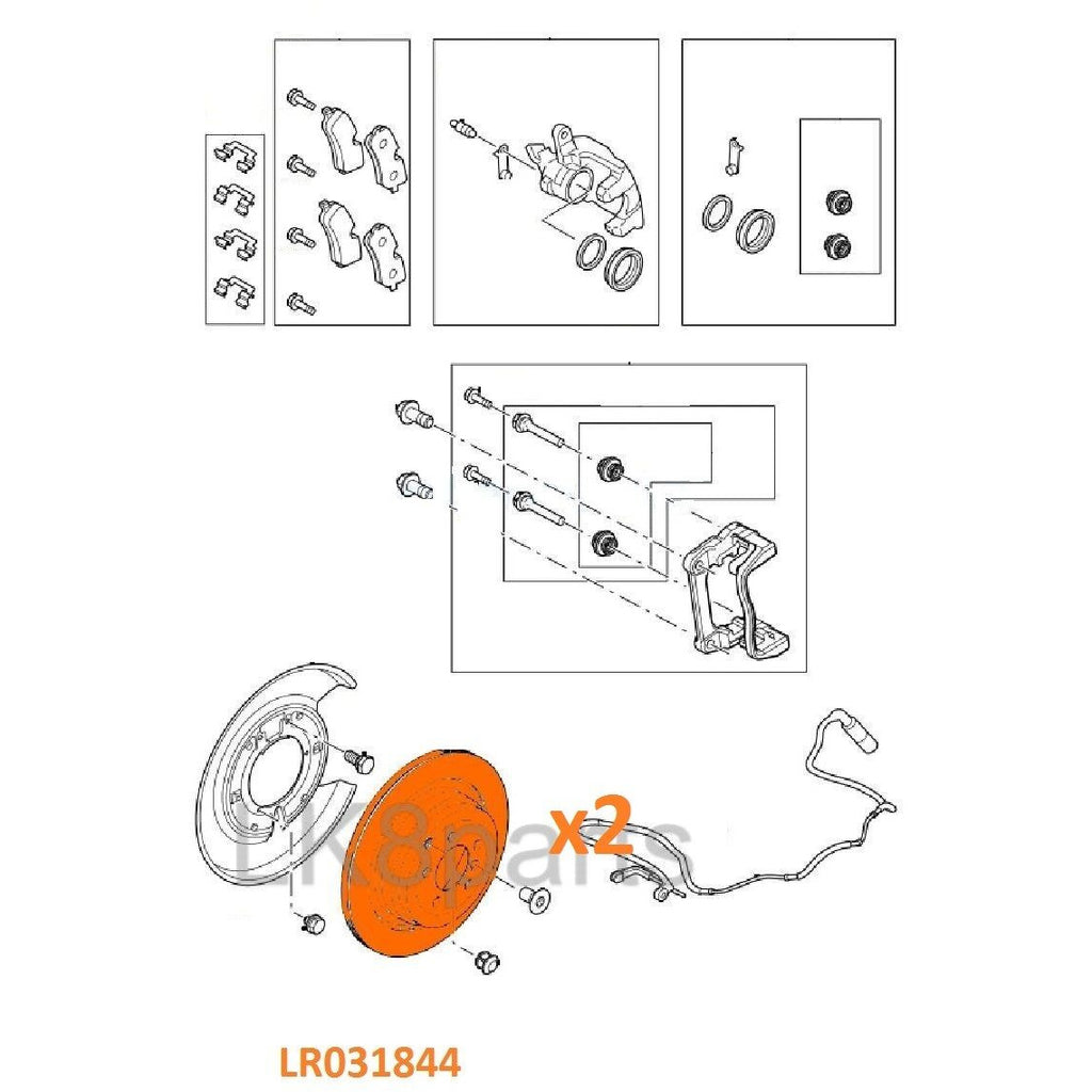 GENUINE REAR BRAKE ROTOR DISC SET ( 2 dics) LR031844 NEW – Lucky8 Off Road