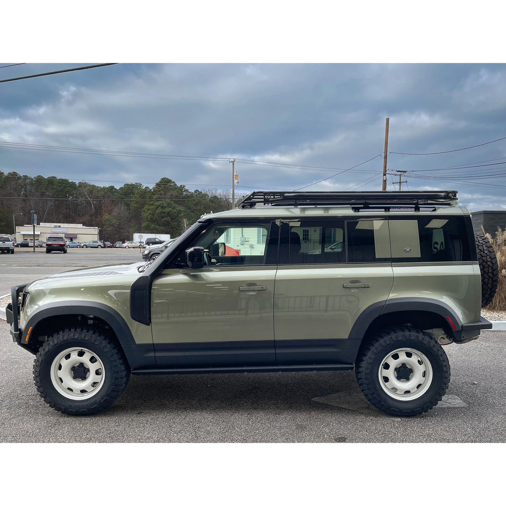 Defender L663 110 Aluminum Rock Sliders by Sarek – Lucky8 Off Road