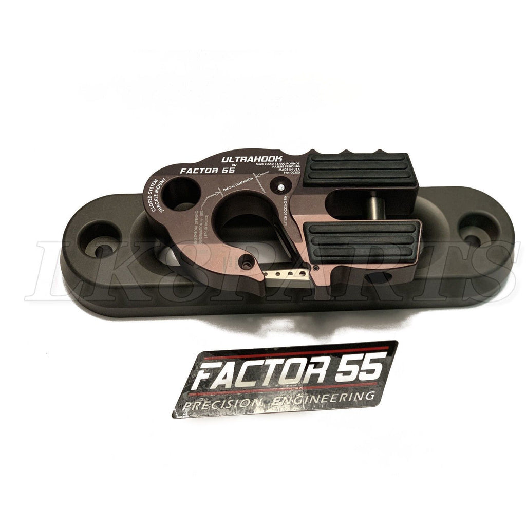 Factor 55 Gray UltraHook Winch Hook & Fairlead for Synthetic Rope Comb ...